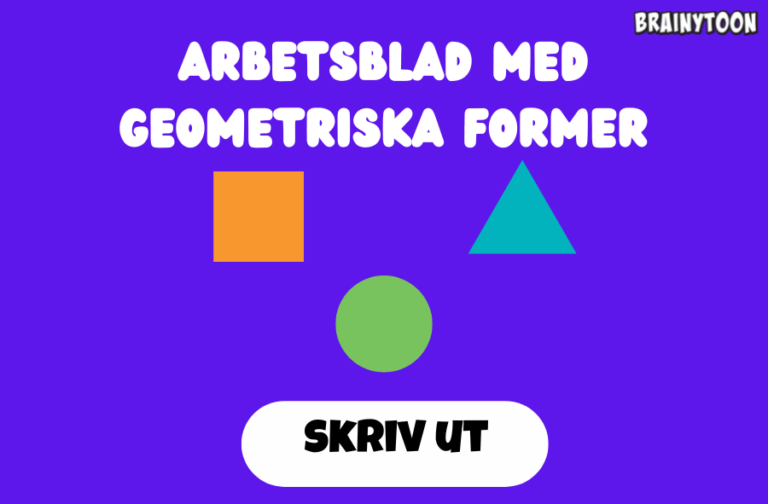 Geometriska former i förskolan – arbetsblad