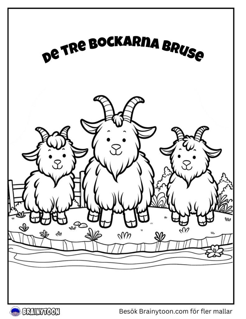 Sagan om de tre bockarna Bruse för barn och förskola