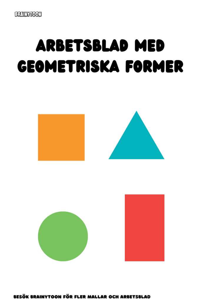 Geometriska former i förskolan – arbetsblad