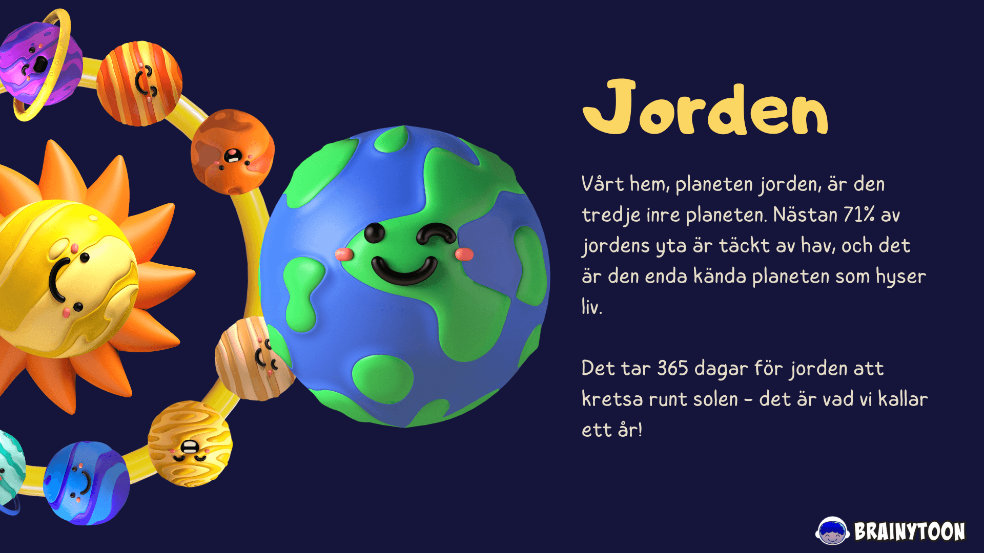 Fakta om solsystemet för barn