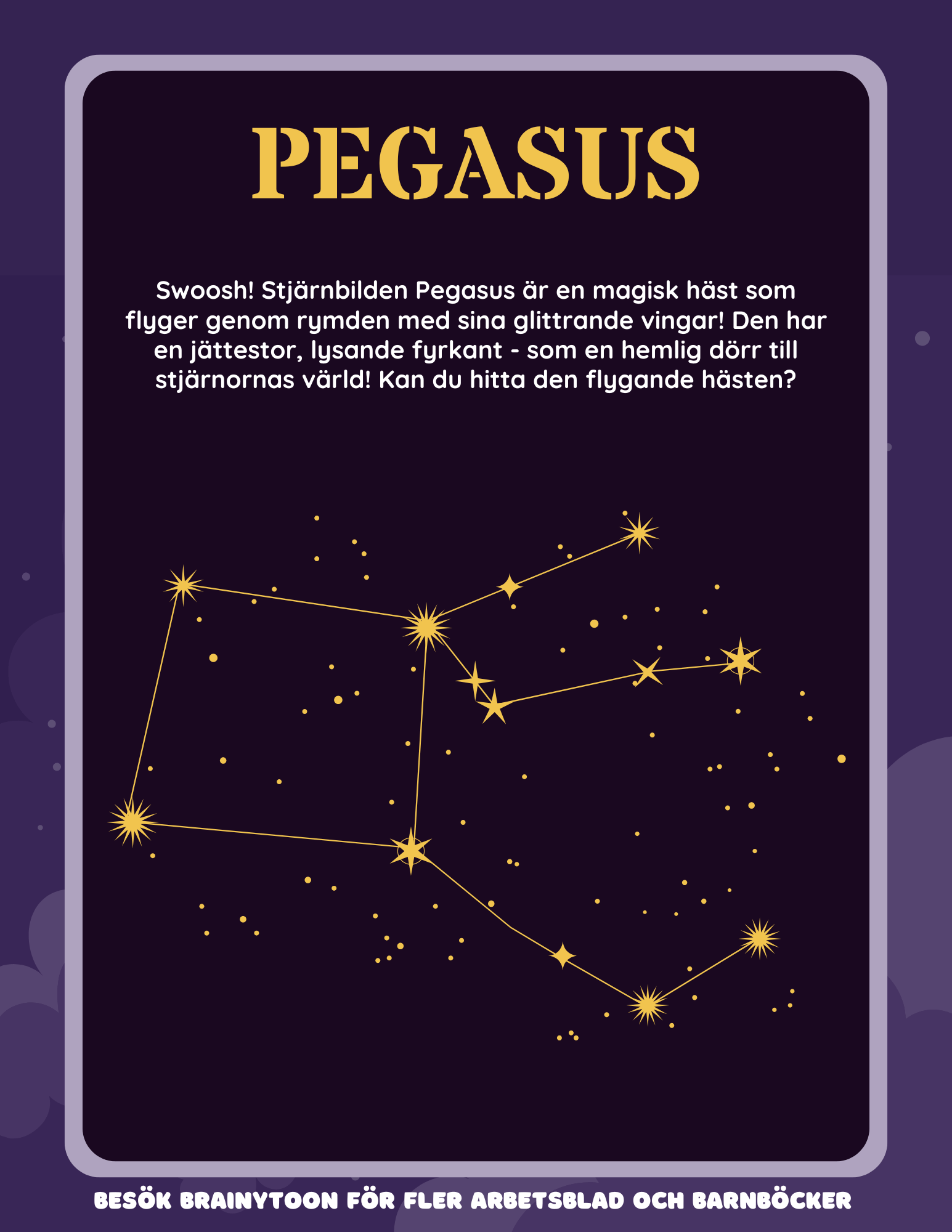 Bok om stjärnbilder för barn med fakta och skoj