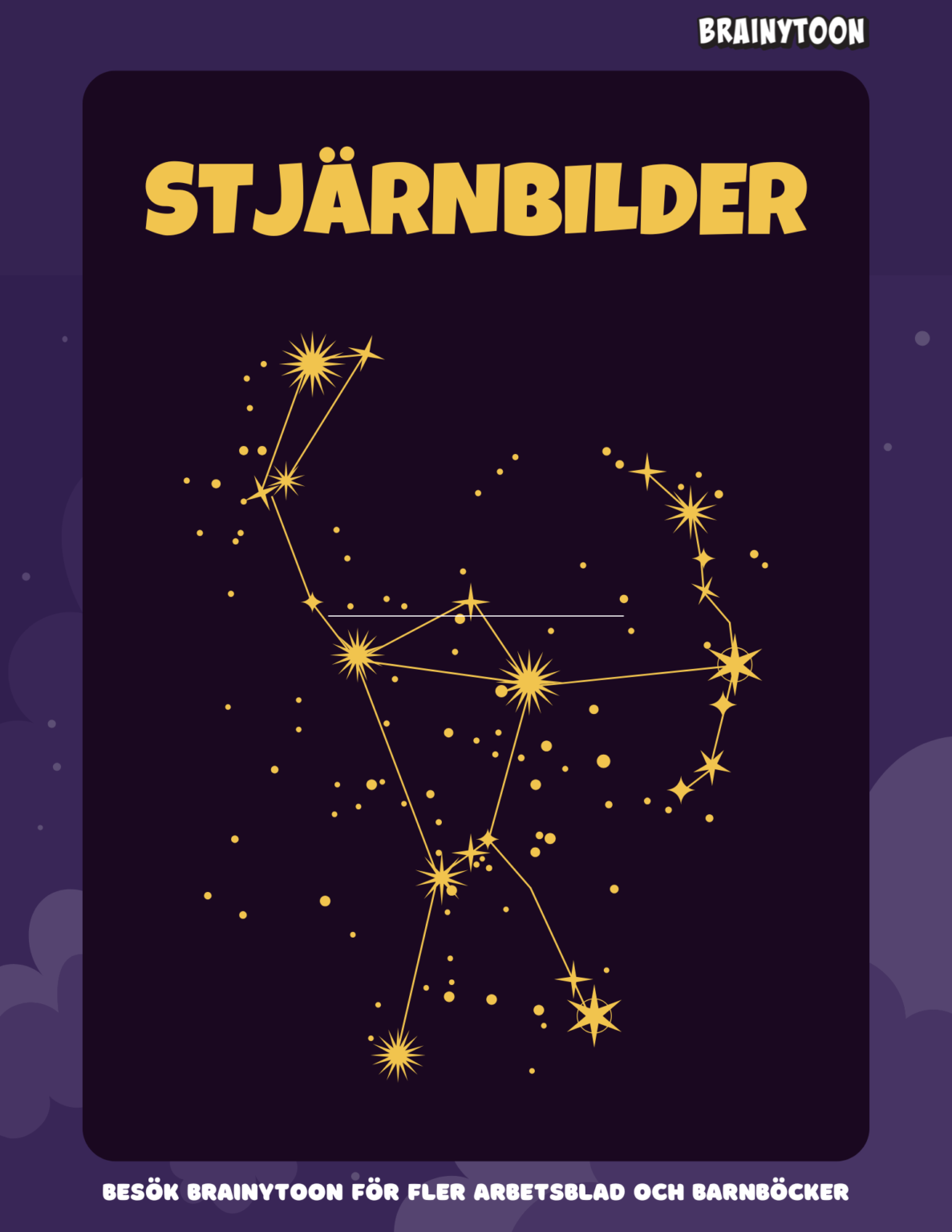 Bok om stjärnbilder för barn med fakta och skoj