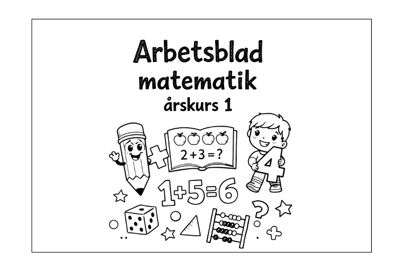 Arbetsblad matematik för åk 1