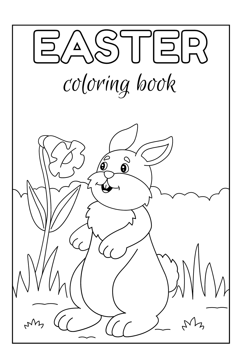 Printable easter bunny coloring pages for preschoolers