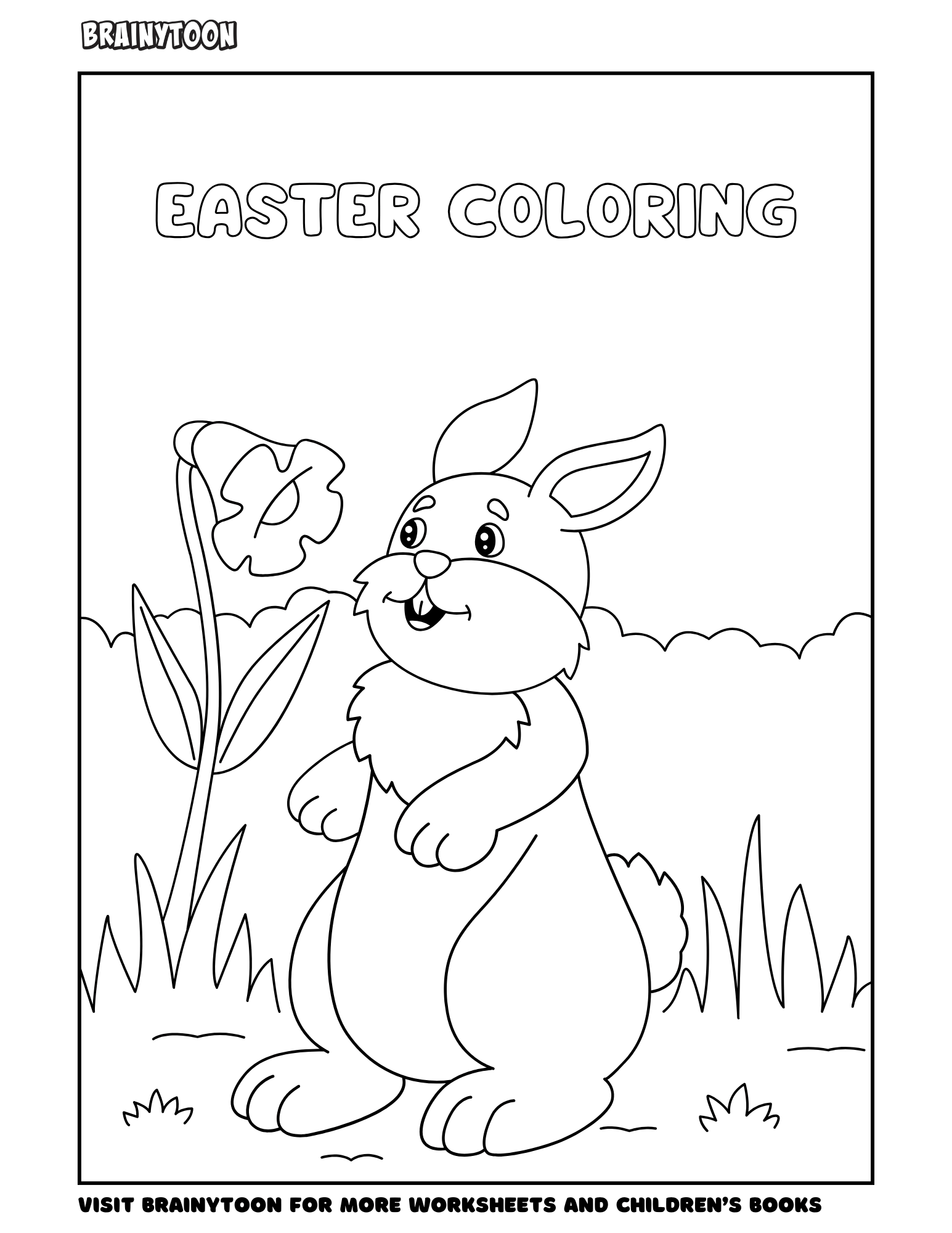 Printable easter bunny coloring pages for preschoolers