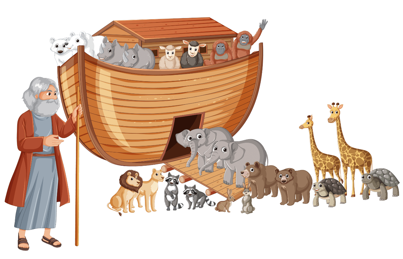 Story of Noah's Ark with children's book