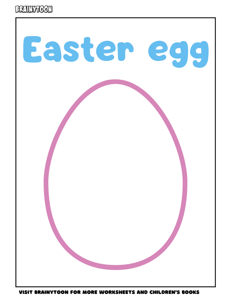 Easter worksheet for kindergarten