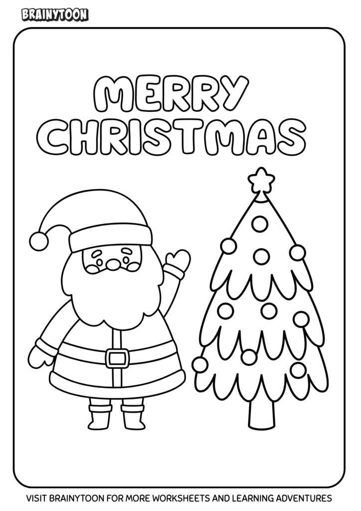 Christmas coloring pages for preschoolers